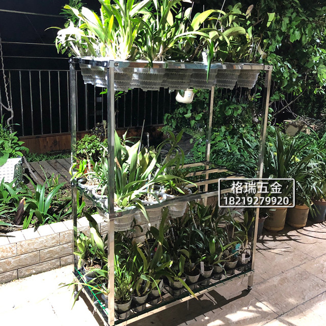 Stainless steel square tube connector flower rack microwave oven rack ...