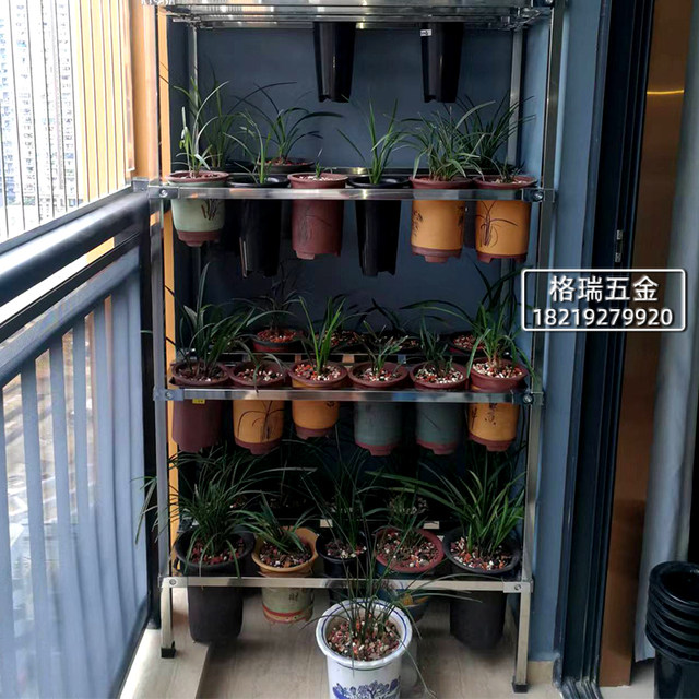 Stainless steel square tube connector flower rack microwave oven rack ...