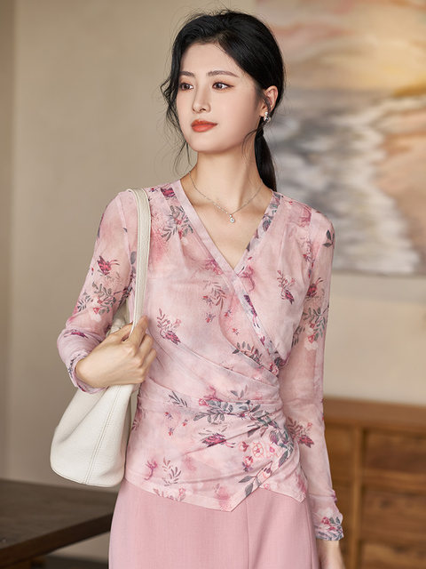 Mi Siyang 2024 autumn new intellectual tenderness T -shirt fashion ...