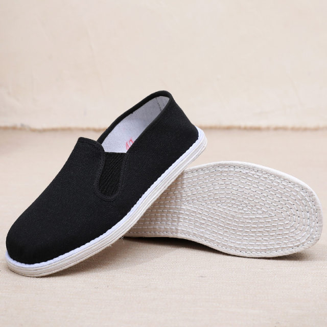 Handmade pure cloth shoes for men in autumn, shallow mouth, breathable ...