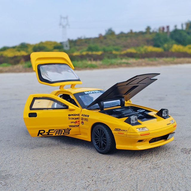 1:32 Mazda rx7 alloy retro sports car alloy car model door opening ...