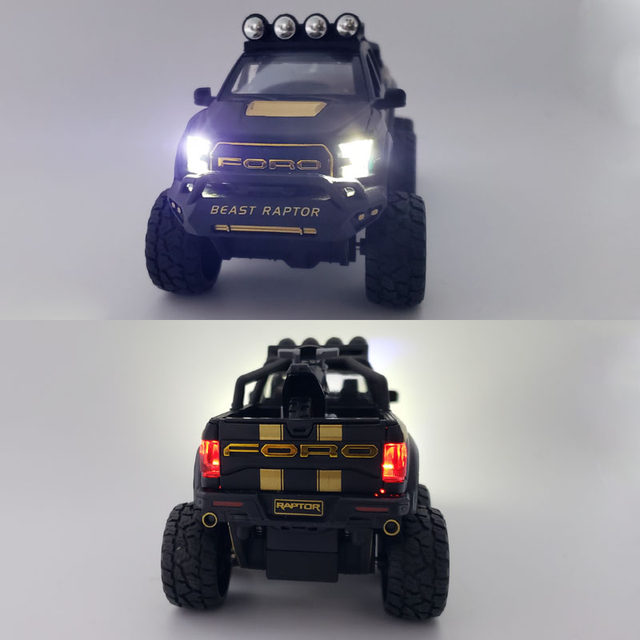 1:28 Ford Raptor off -road alloy car model simulation metal car mold ...