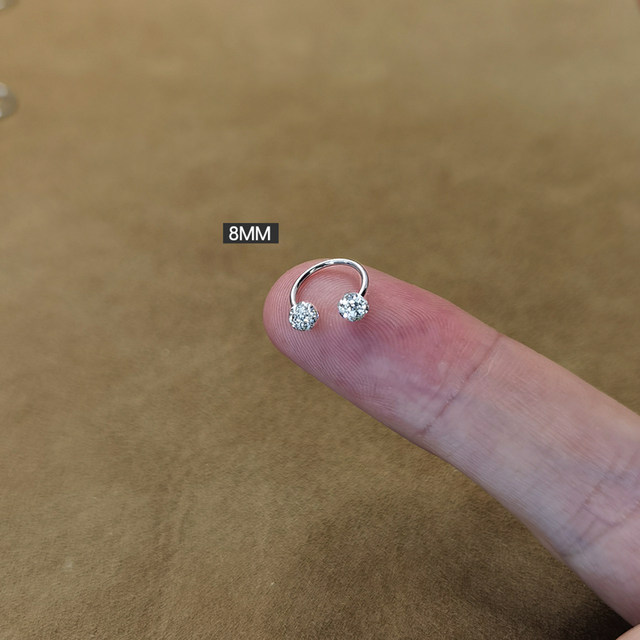 Silver Super Flash unique fine needle ear bone nail female 2025 new ...