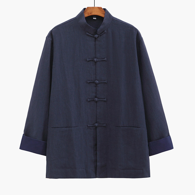 Tang clothing male linen loose Zen tea clothing Chinese jacket Chinese ...
