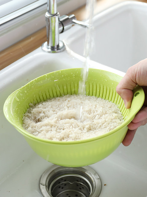 Thickened double-layer vegetable wash basket in the kitchen home ...