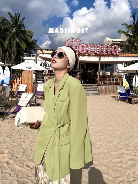 OSA 2022 spring new minimalist style small suit oversize niche design loose top suit jacket