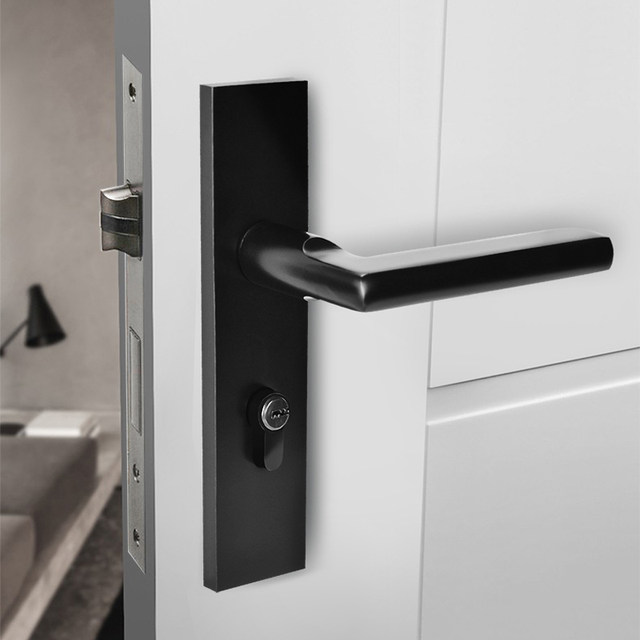 Yuema indoor bedroom door lock household solid wood door magnetic split ...