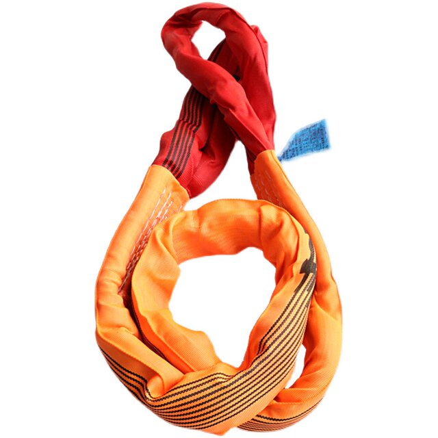 National standard industrial flexible hoisting belt double buckle ring ...