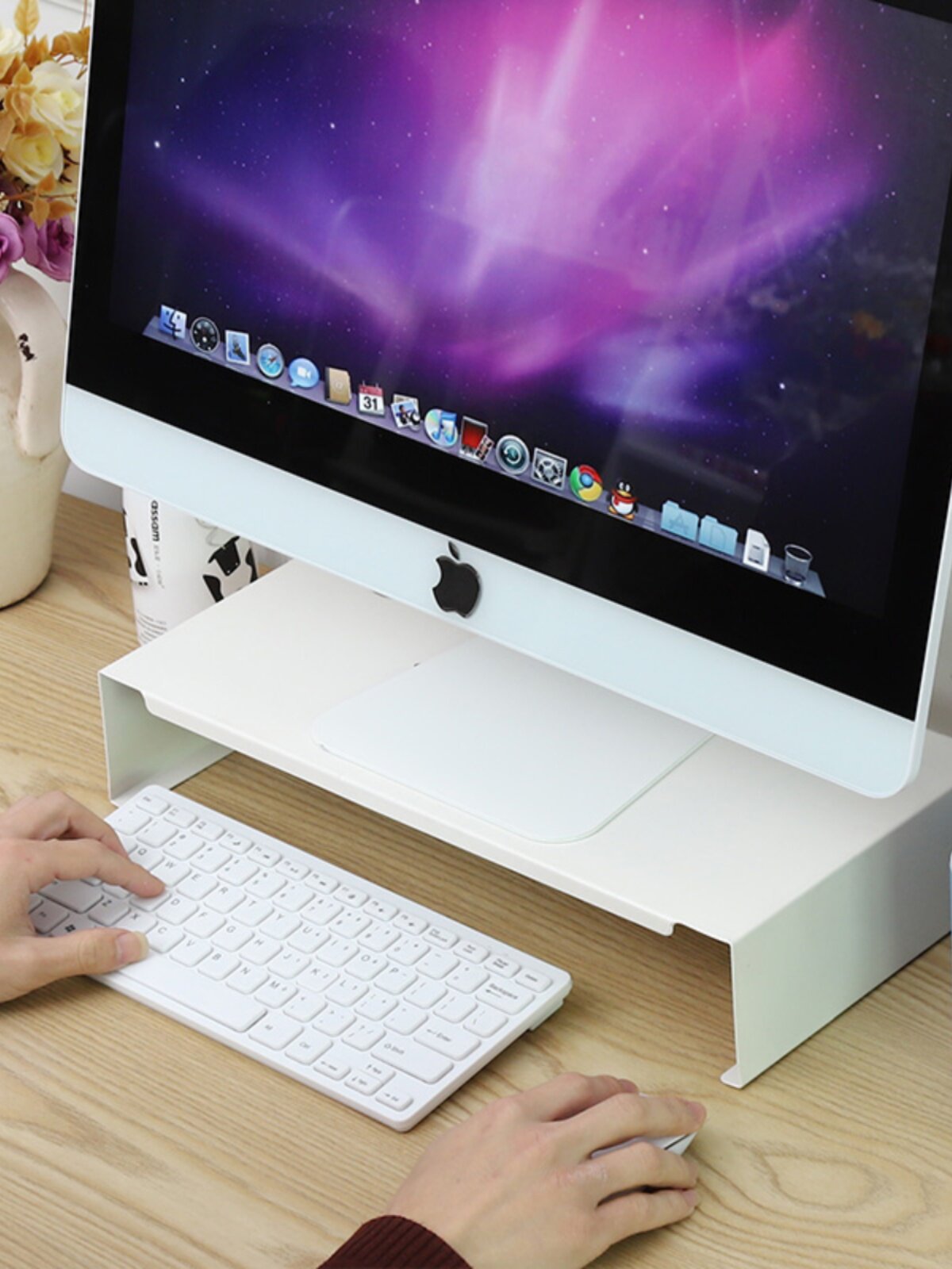 Qianjiaban Monitor Stand - Elevated Desktop Keyboard Storage