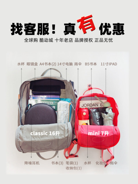 Authentic Swedish Arctic fox/fjallraven backpack kanken backpack ...