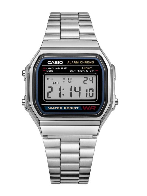 Casio Watch Small Square Retro Digital Men's Watch Casio Small Silver ...