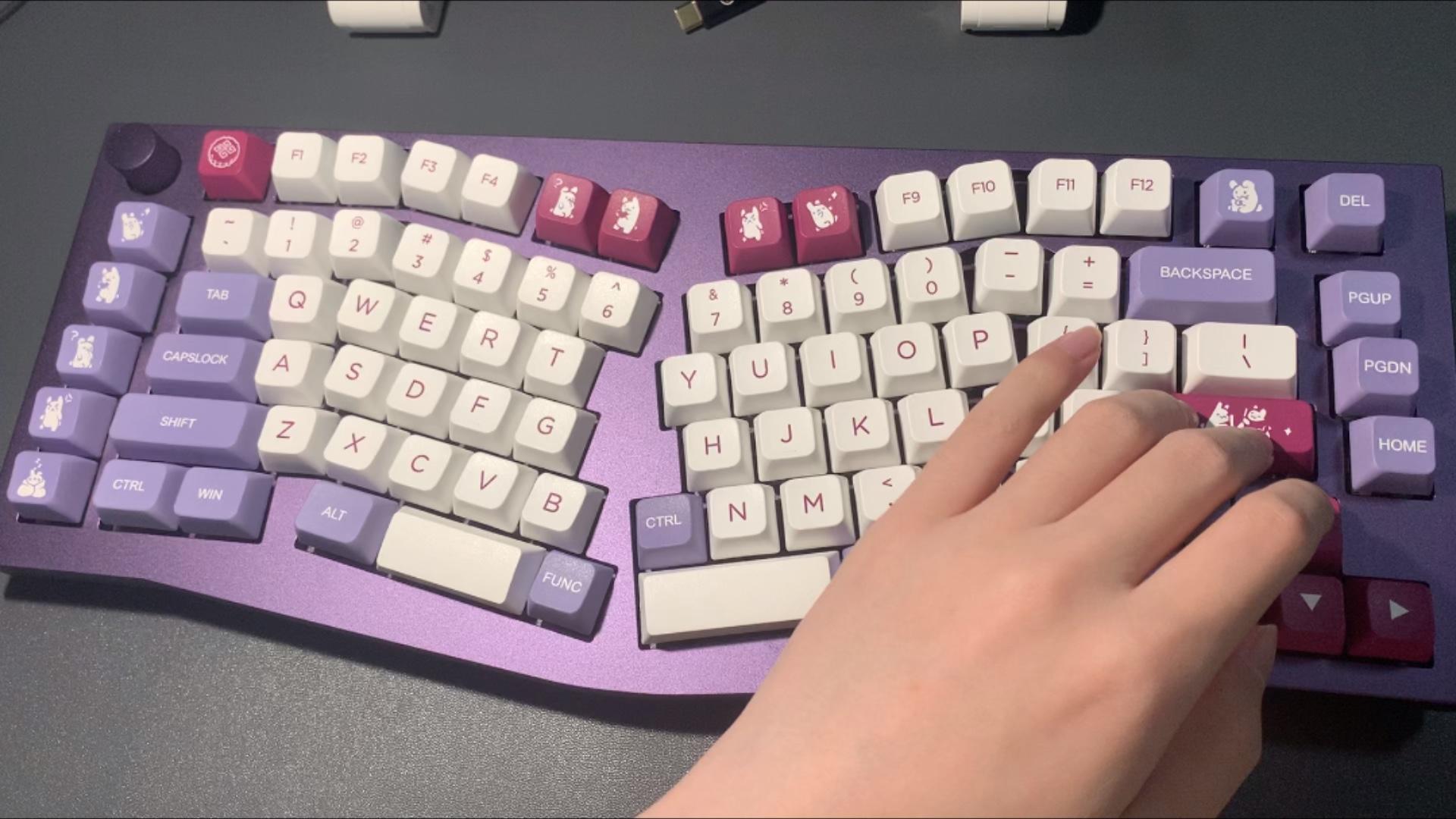 KeychronQ10客製化有線機械鍵盤Alice87鍵Gasket結構熱插拔鋁坨坨-Taobao