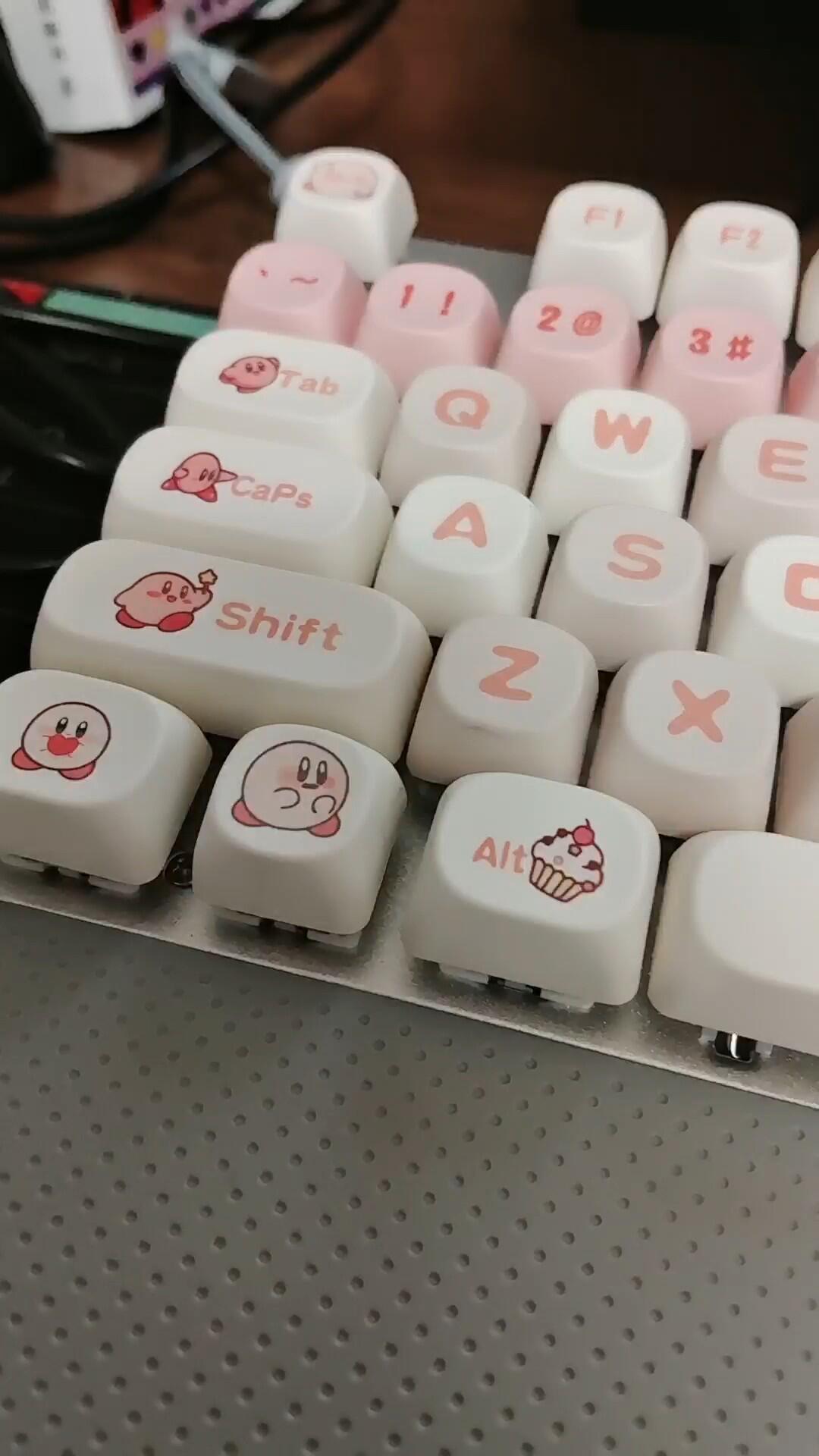 星之卡比键帽MOA机械键盘PBT热升狼华蛛VGN迈从粉色可爱女生个性-Taobao