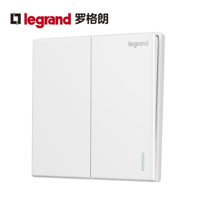 Rogue switch socket panel Shidian Magnolia white two -opening dual ...