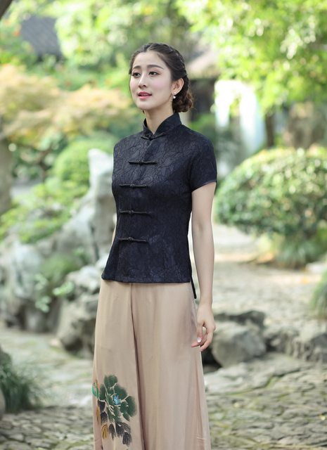 Ms. Tangguo Moving Cheongsam Top Female Xia Retro Radium Retro Chinese ...