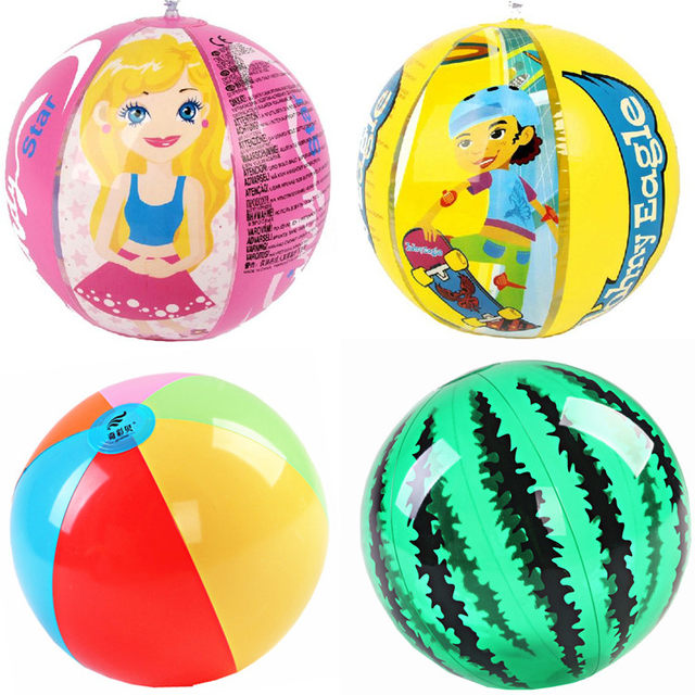 Cartoon PVC inflatable playful water ball watermelon beach ball six ...