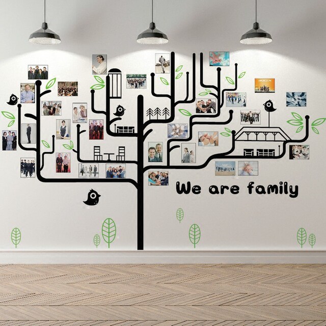 Team photo wall sticker school company office enterprise employee ...