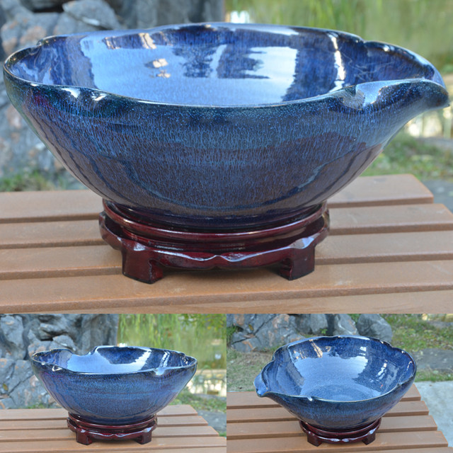 Special offer Jingdezhen ceramic fish tank goldfish tank bowl Lotus ...