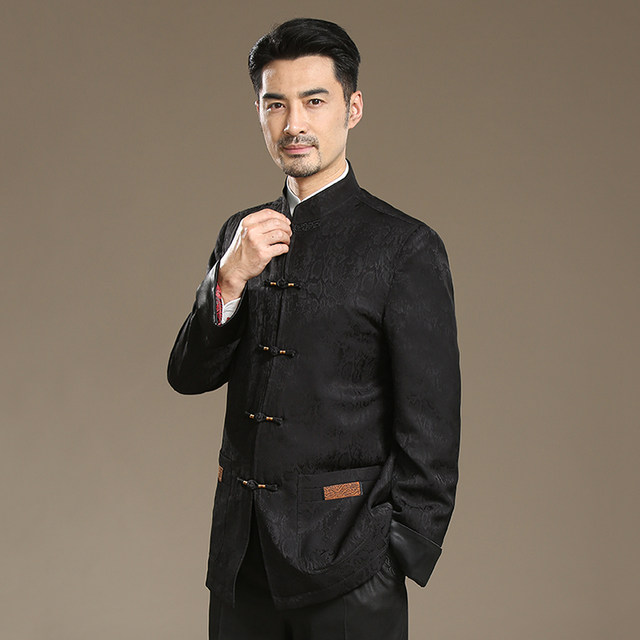 Tang costumes in winter and older cotton jacket Chinese -style stand ...