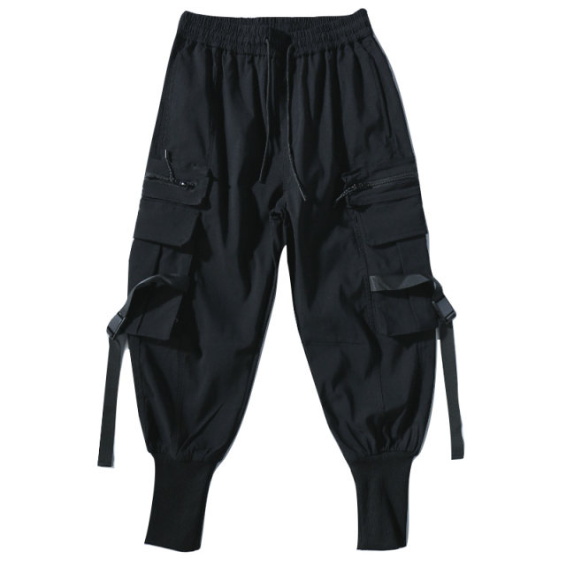 Spring dark black legging overalls men's trendy brand functional ...