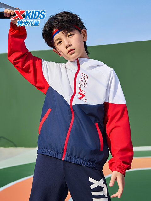 Xtep children's jacket spring and autumn men's thin sports windbreaker ...