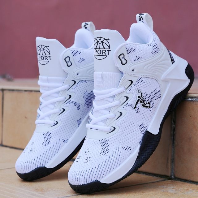 High-top basketball men's shoes, summer mesh practical sneakers, men's ...
