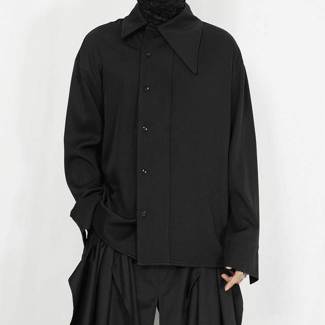 Original men's clothing Spring and Autumn 2025 new asymmetrical collar ...