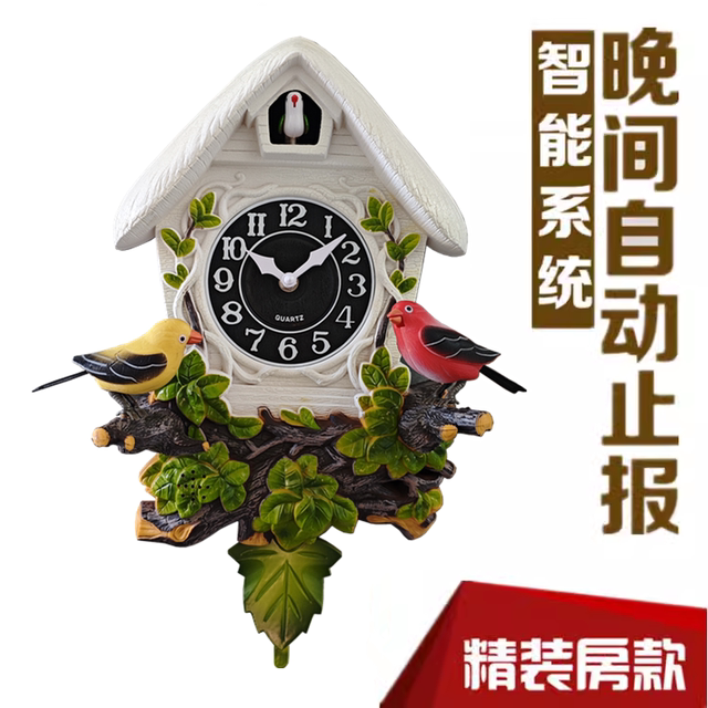 European simple cuckoo clock living room forest cuckoo clock pastoral ...