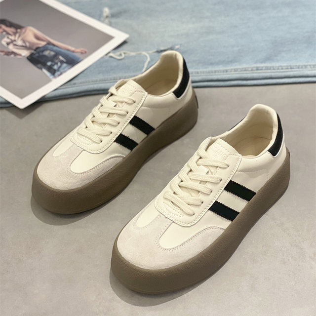 Retro round-toe sneakers 2023 autumn new style simple old-fashioned ...