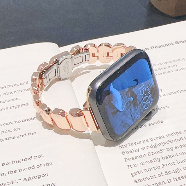 Sugar cube metal chain niche iwatch strap s9 suitable for applewatch ...