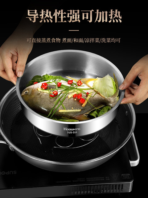 316 Stainless steel plate deepen the thick disc house disk dish dish ...