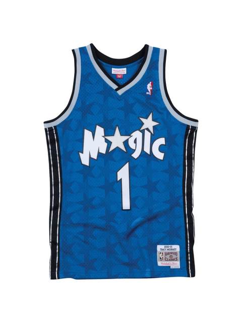 NBA retro jersey SW magic team McGrady's blue away NBA-Mitchellness