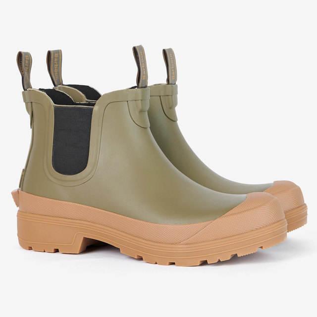 Pick up high-end men's quality short-cut Chelsea rain boots, rubber water boots, low-cut rubber ...