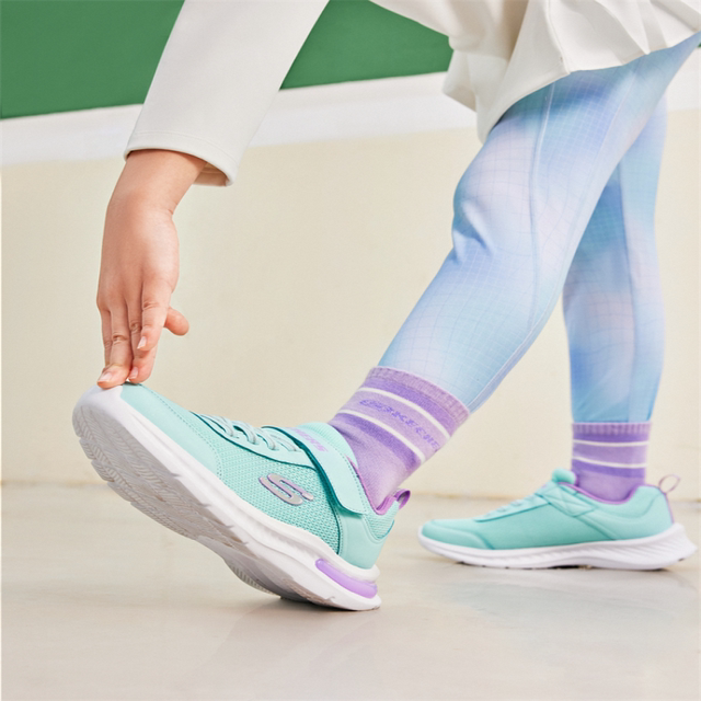 Skechers new girls' comfortable breathable non-slip buckle fashion ...
