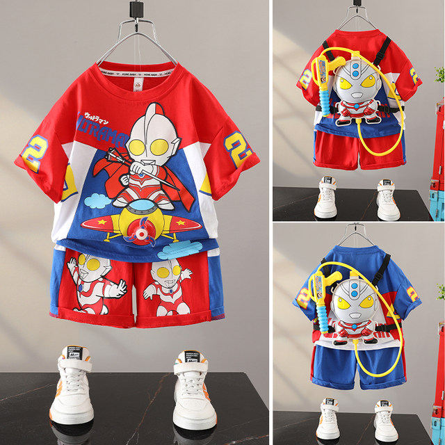 Ultraman Clothes Boys Summer Set 2025 New Baby Sports Little Children ...