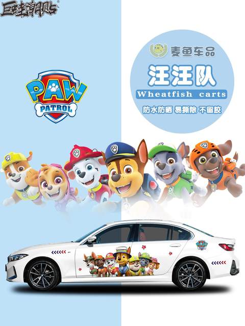 BMW 3 Series Paw Patrol Car Body Sticker Captain Ryder Custom Sticker ...