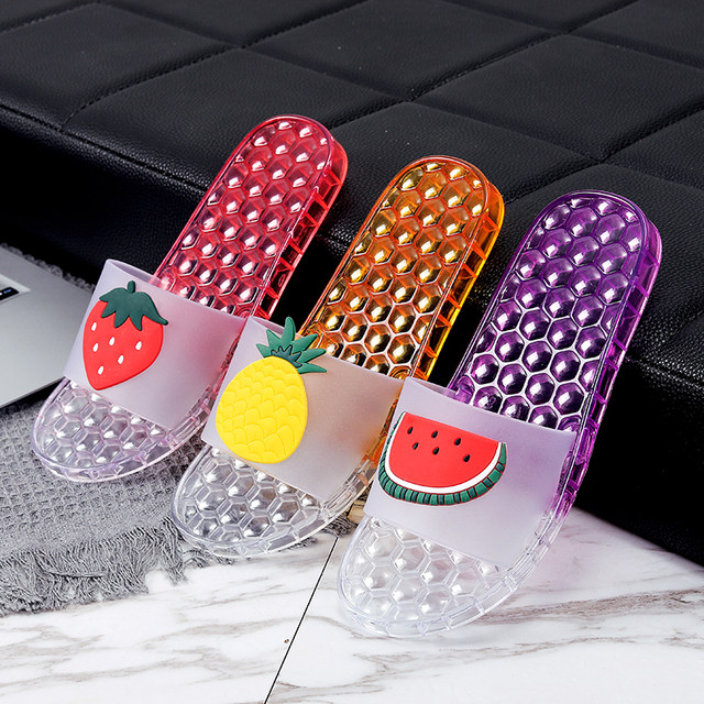Transparent slippers women's crystal slippers non-slip plastic summer ...