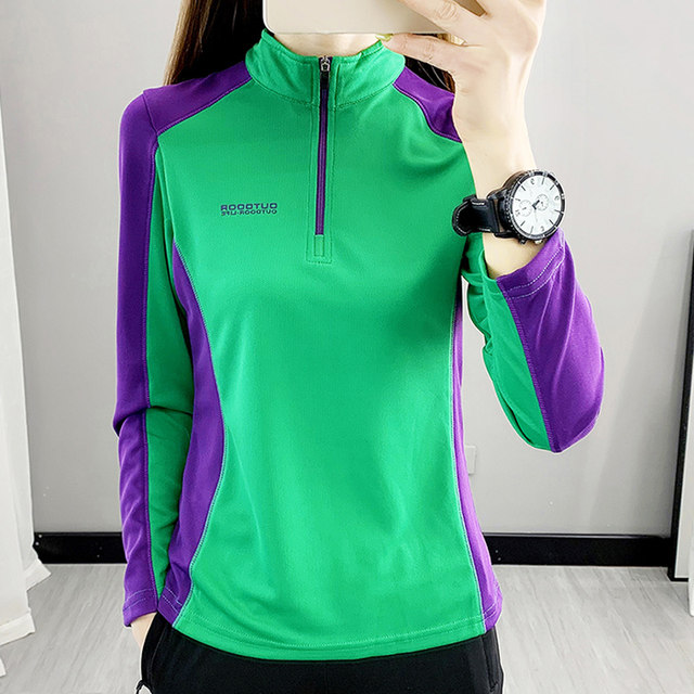 Thin quick-drying clothing for women, long-sleeved spring and summer ...