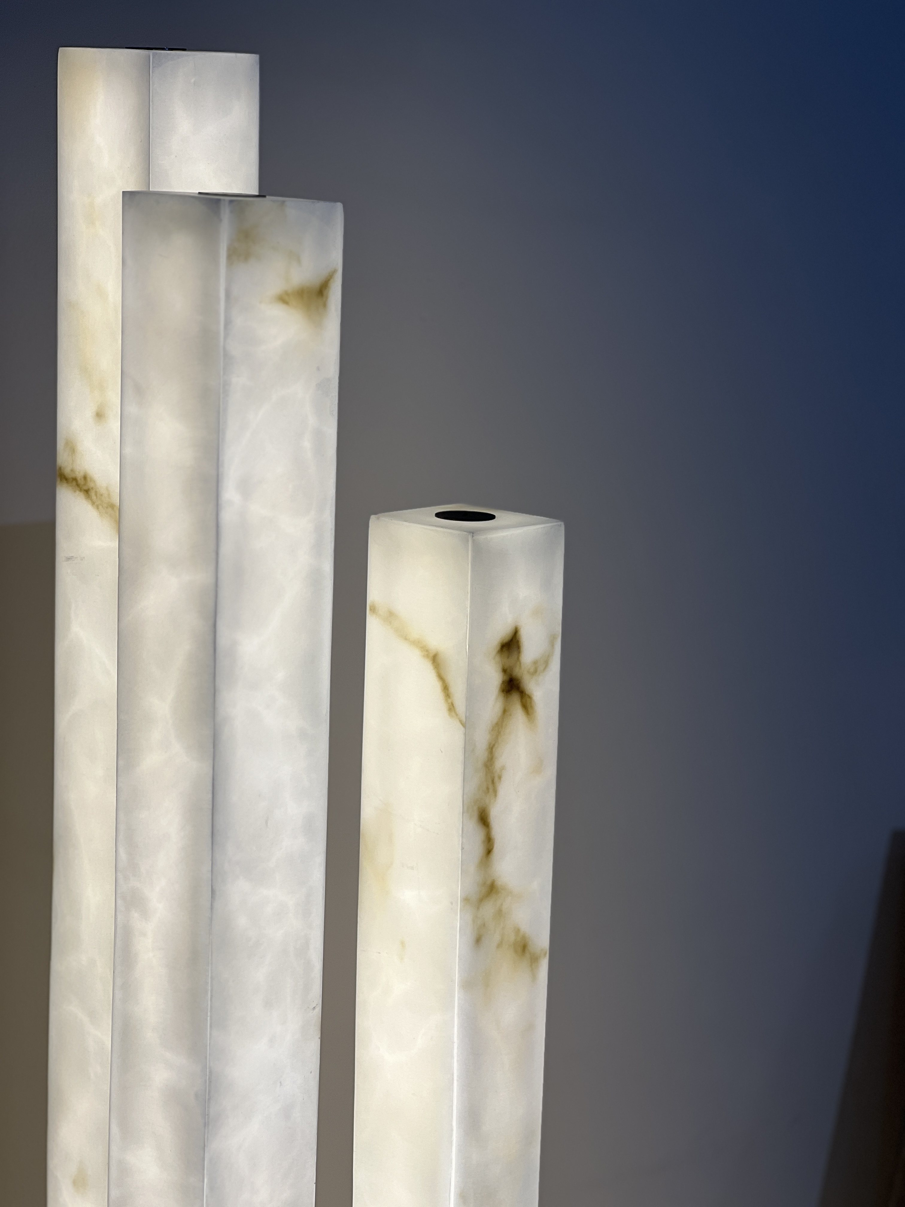 Lenzi fine heels floor lamp Spanish cloudstone stainless steel designer ...