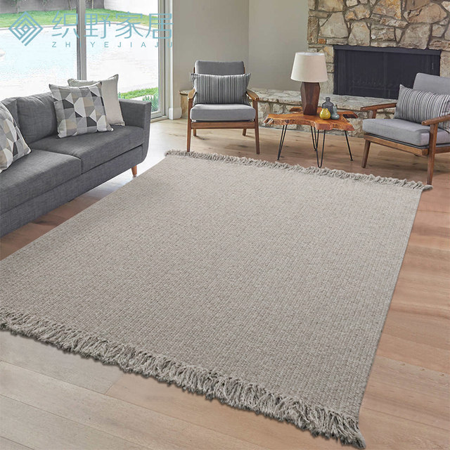 Hand-woven carpet wool living room coffee table sofa Nordic simple ...