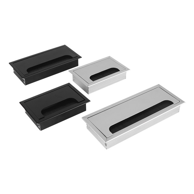 Computer desk wiring box aluminum alloy TV cabinet wiring hole cover ...