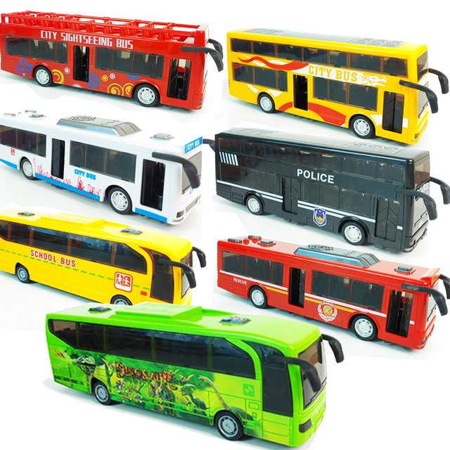 Children's sound and light inertia buses can open door lighting sound ...