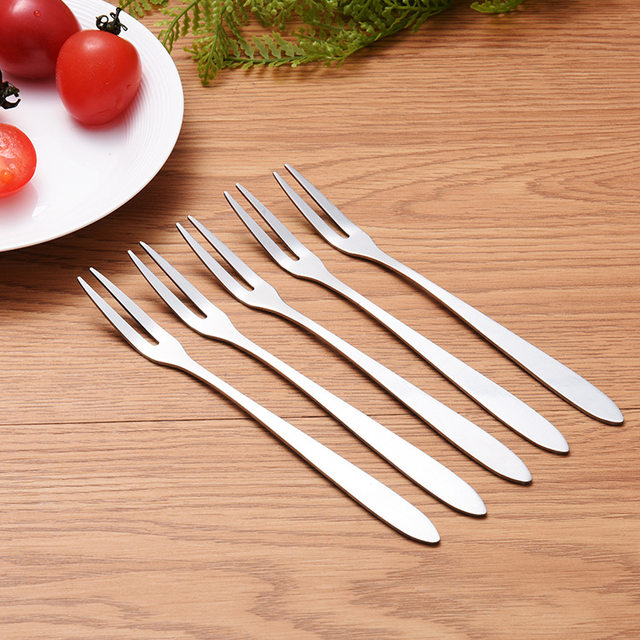 Creative fruit fork set stainless steel fork two-tine fork western ...