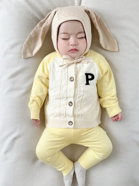 Newborn split body two -piece baby clothing in the spring and autumn ...