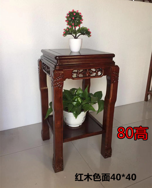 Flower stand solid wood Chinese-style living room elm antique flower ...