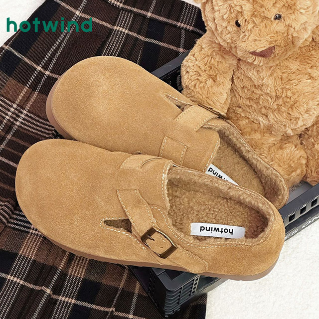 Hot Wind 2024 Winter New Style Velvet Birkenstock Shoes Furry Shoes ...