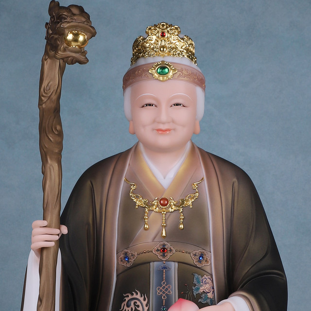 Kangsheng Black Mother God Statue, White Marble, Northeast Dharma ...