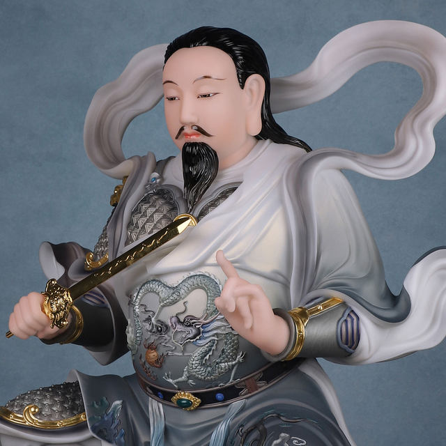 Kangsheng Han white jade Zhenwu Emperor statue Xuantian God Xuanwu ...
