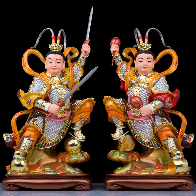Jin Zha Mu Zha statue 8/10/12/16 inch Jin Zha Mu Zha Nezha Third Prince ...