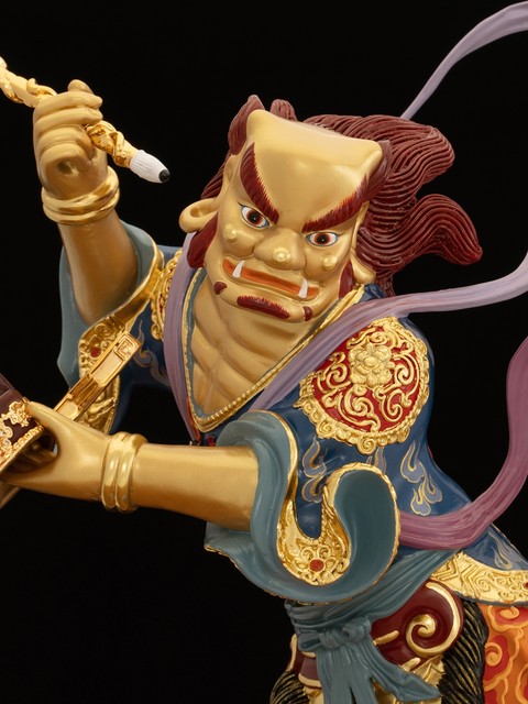 Kangsheng Kuixing pure copper gilt statue Kuixing kicks Doukui Xingye ...